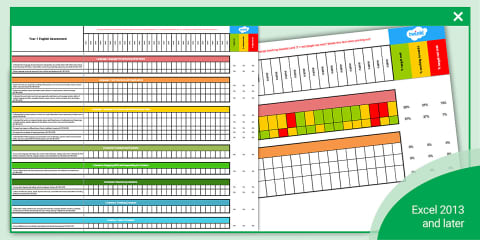 Australian Curriculum Year 1 to 6 English Assessment Spreadsheet