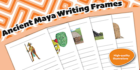 Ancient Maya Hieroglyphics Page Borders