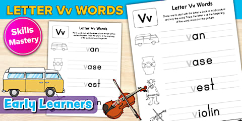 Letter Rr Words: Letter Recognition Worksheet for PreK-K