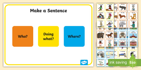 Sentence Building Cards Subject-Verb-Object-Adverbial (SVOA)
