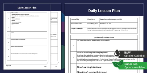 Weekly Planning Template