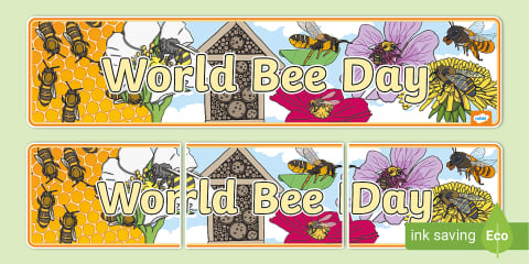 World Bee Day Colouring Display Poster