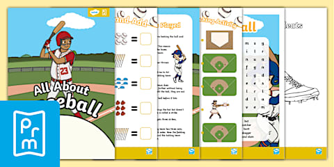 Baseball Maze Activity Worksheets