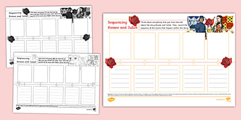 Romeo and Juliet Lower Ability Character and Place Cards