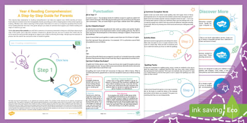Year 4 Reading with Your Child Parent Advice Booklet