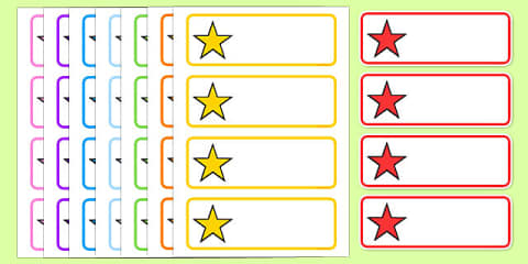 Editable Star Labels