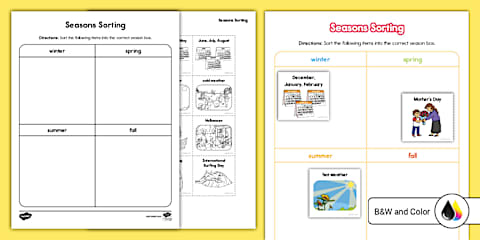 Four Seasons Tree Drawing Worksheet