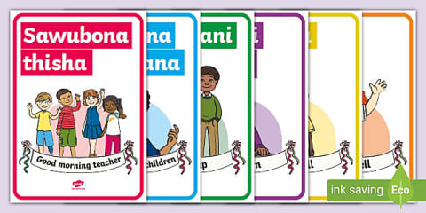 Umzimba wami amakhadi - Body Part Cards (isiZulu)