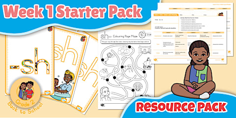 Grade 1 Phonics - Week 1 Starter Pack - Resource Pack (CAPS Aligned)