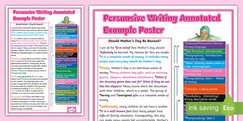 Persuasive Writing Student Assessment Rubric