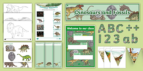 Dinosaur Theme Classroom Decor Pack