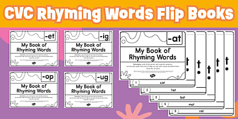 Kindergarten CVC Word Families Worksheets