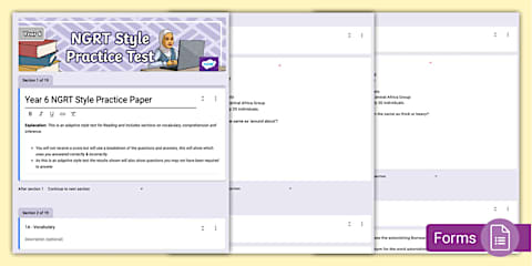 Year 5 NGRT Style Practice Test 3