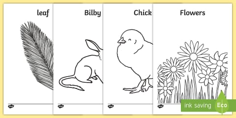 Auslan Easter Colouring Pages
