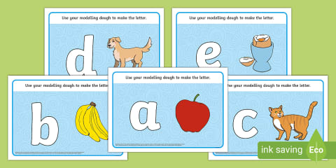 Alphabet Modelling Dough Mats (Uppercase)