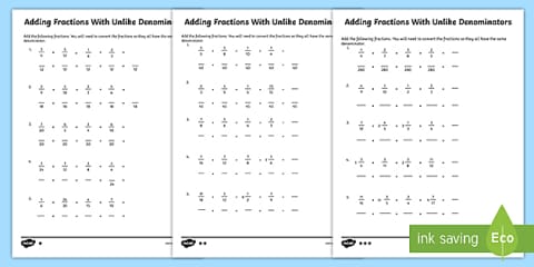 Adding Mixed Numbers Four-in-a-Row Game for 3rd-5th Grade