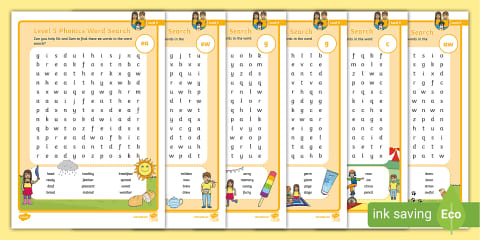 Level 5 Decodable Word Search Pack Weeks 21-30