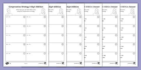 Differentiated Compensation Strategy Subtraction Worksheets