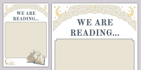 Celestial-Themed Homework Display Poster