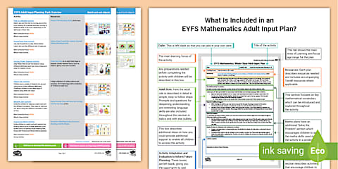 EYFS Maths: Matching and Sorting Adult Input Planning and Resource Pack