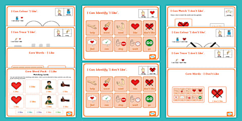 All About Me 'I like' and 'I don't like' Sorting Activity