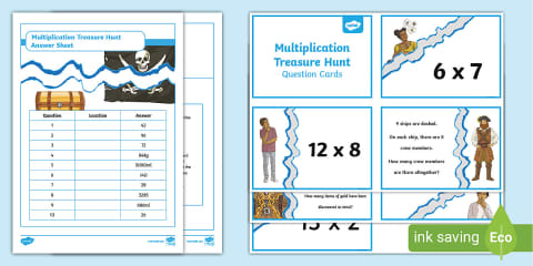 All Times Tables Treasure Hunt Activity