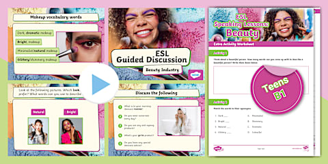 ESL Beauty Industry and Trends Conversation PPT Prompts [Adults, B2]