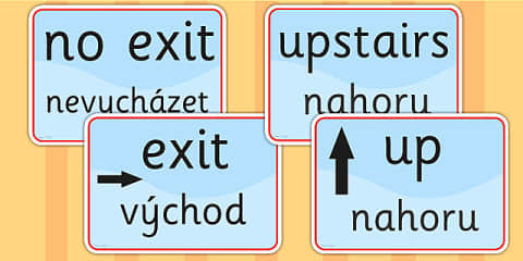 EAL Survival Vocabulary Cards - Czech