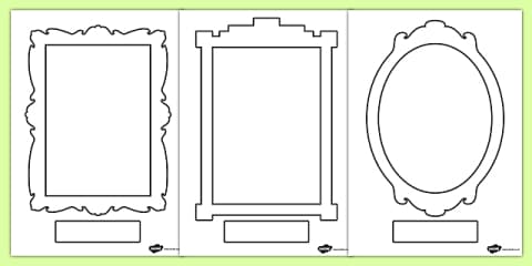 Botanical-Themed Self-Portrait Frame Templates
