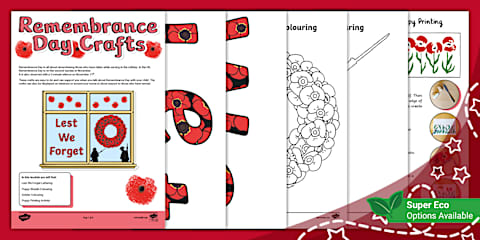 Tissue Paper Poppy Remembrance Day Craft Instructions
