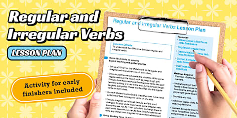 Regular vs Irregular Verb Tense Sorting Activity