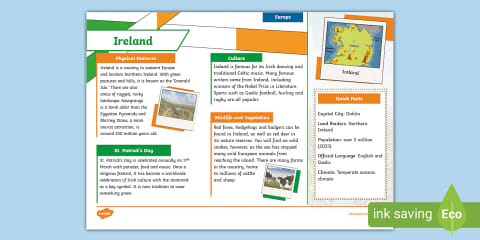 Explore: Republic of Ireland Activity Booklet for Ages 3 to 5