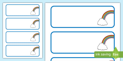 Muted Rainbow Themed Tray Labels
