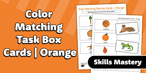 Color Matching Task Box Cards – Black | Fine Motor & Visual ...
