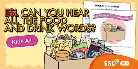 ESL Food Idiom Activity Sheet [Kids, B1]