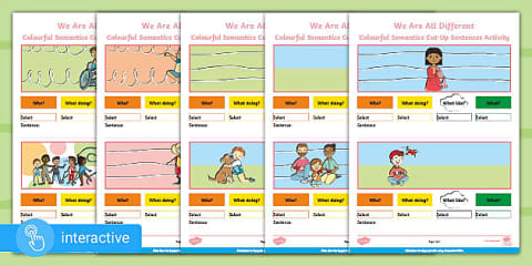 Interactive PDF: Who? Doing What? What? - Colourful Semantics Cut-Up ...