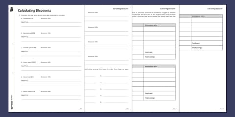 Calculating Percentage Discounts