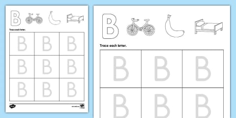 Uppercase and Lowercase B Sort for PreK-K