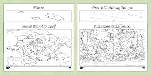 Outback Australia Colouring Pages