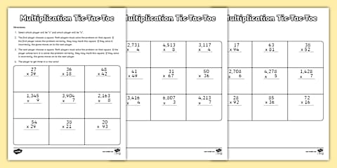 Fourth Grade Multi-Digit Multiplication Monsters Color by Code Worksheet
