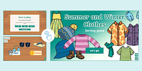Seasonal Clothes Interactive Sorting Activity