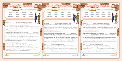 Anzac Biscuits by Phil Cummings Imagery Analysis Worksheet