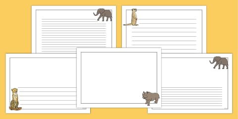 Animals from African Countries Page Borders