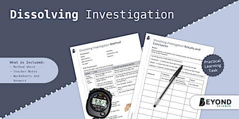 Dissolving Worksheet