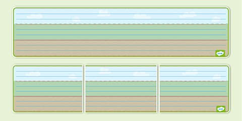 Dotted Thirds Handwriting Line Guides (Ground, Grass and Sky)