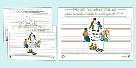 What Can You Do to Be a Good Citizen? Y Chart Worksheet