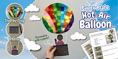 Rainbow 3D Hot Air Balloon Craft Activity
