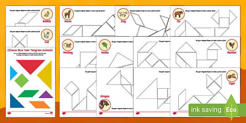 Tangram Woodland Animals Activity