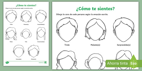 Hojas de colorear: sentimientos y emociones