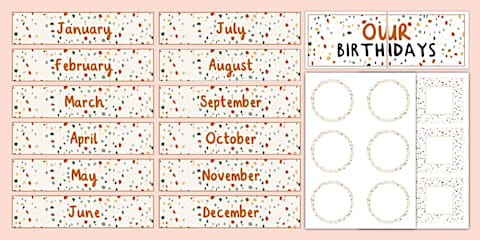 Under The Sea Themed Our Class Birthday Chart Display Poster